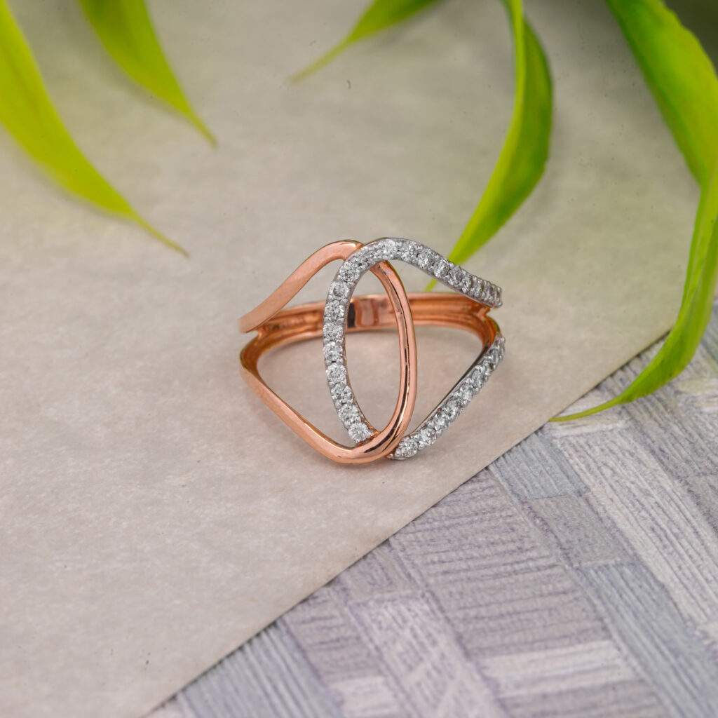 Cross Over Ring – patavya Diamonds